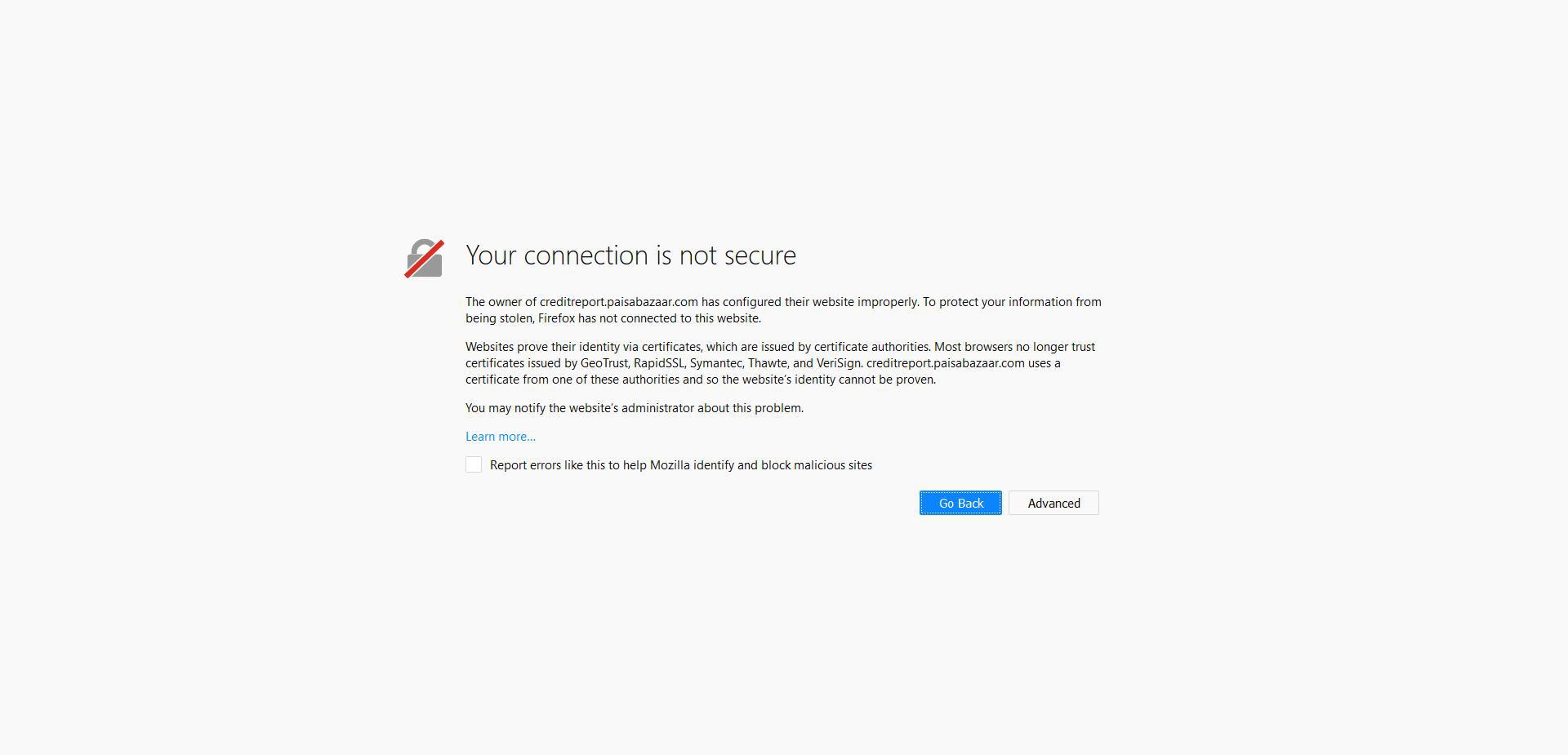 creditreport.paisabazaar.com - see bug description · Issue #20531 ...