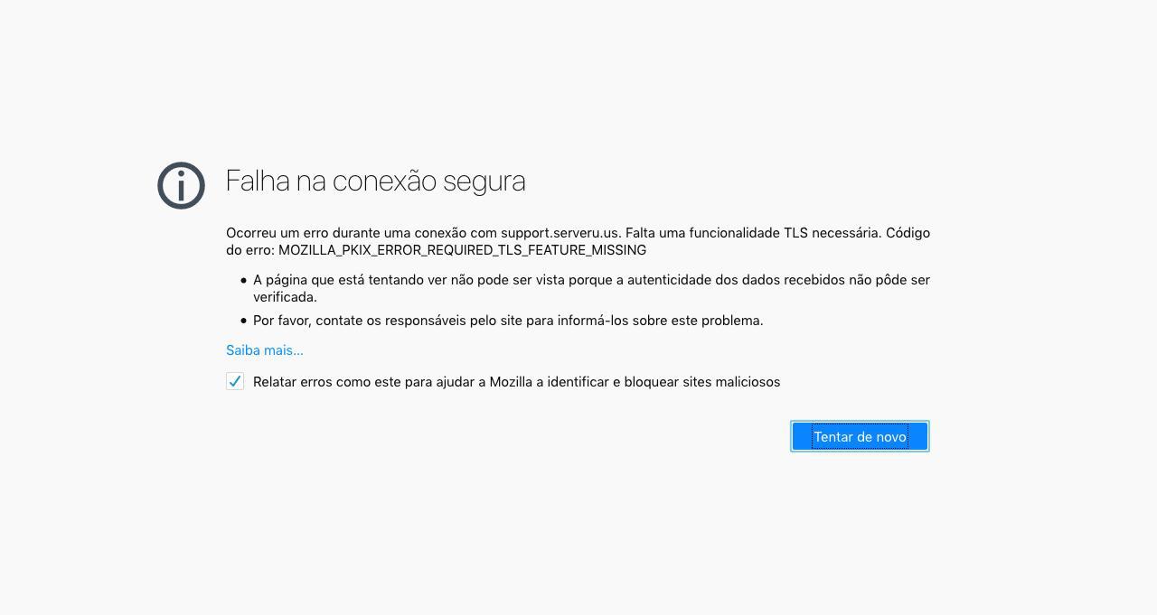 support.serveru.us - MOZILLA_PKIX_ERROR_REQUIRED_TLS_FEATURE_MISSING error received · Issue ...