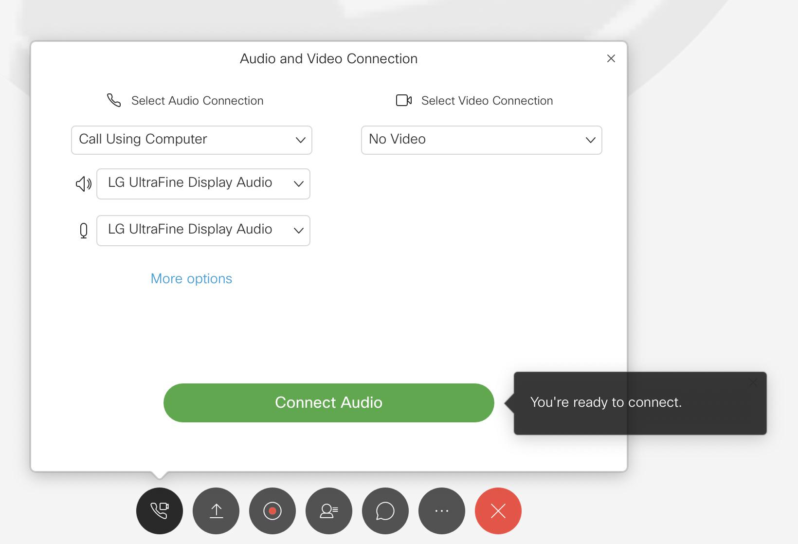firefox.webex.com - Missing “Change Setting” button for “Audio Connection” section · Issue ...