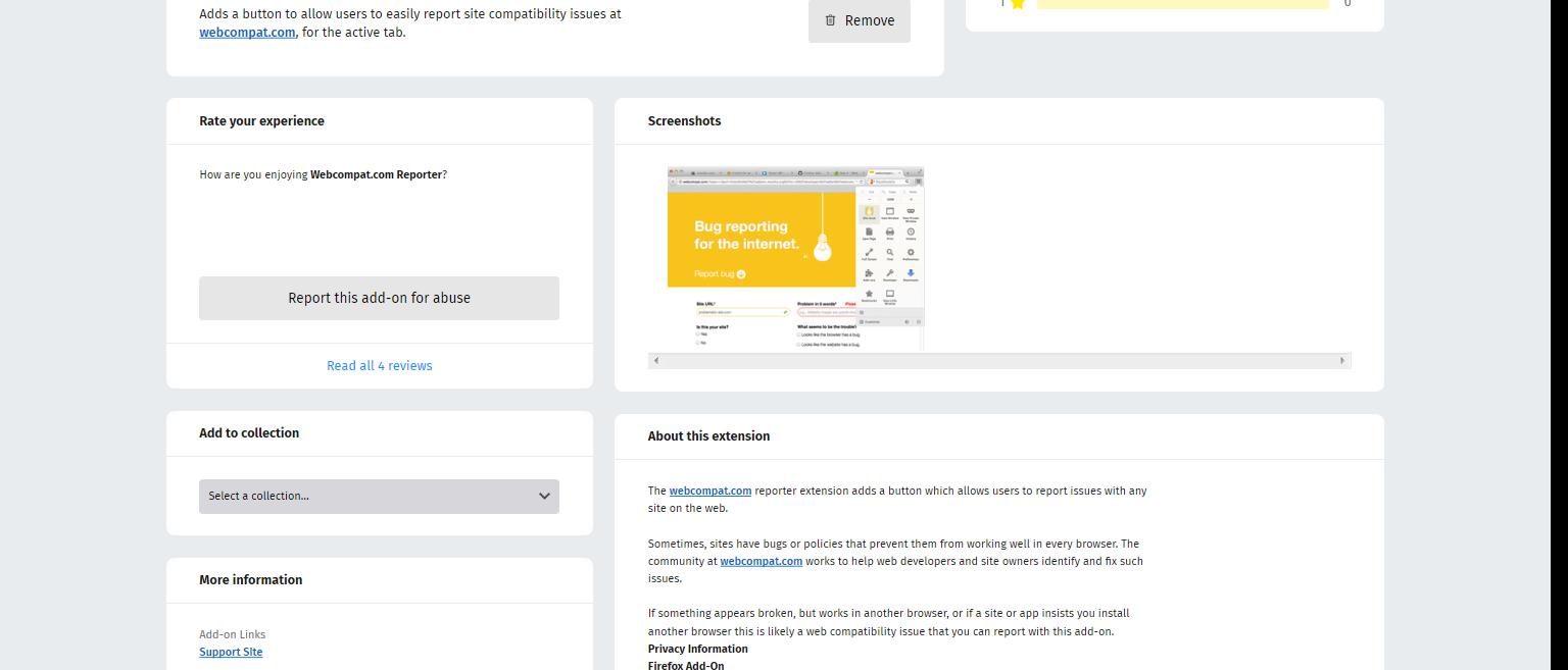 addons.mozilla.org - rate addon is broken for FF v52 · Issue #21185 · webcompat/web-bugs · GitHub