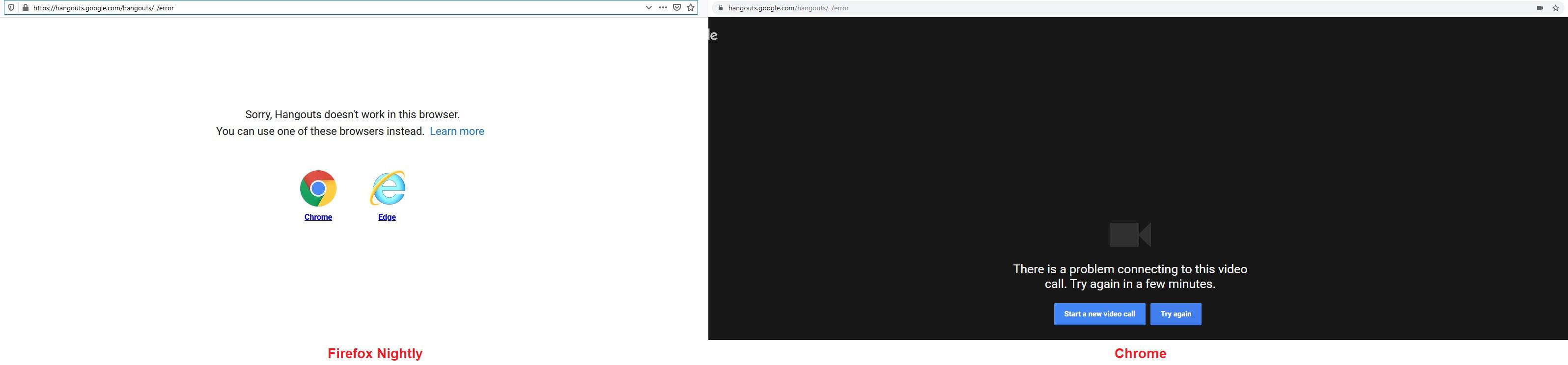 hangouts.google.com - Firefox displayed as unsupported browser when an error occurs · Issue ...