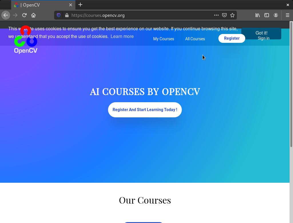 courses.opencv.org - design is broken · Issue #43709 · webcompat/web-bugs · GitHub