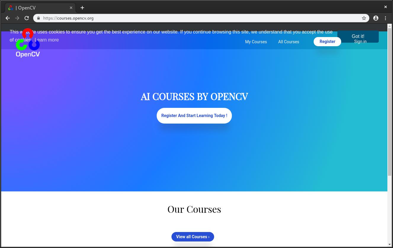 courses.opencv.org - design is broken · Issue #43709 · webcompat/web-bugs · GitHub