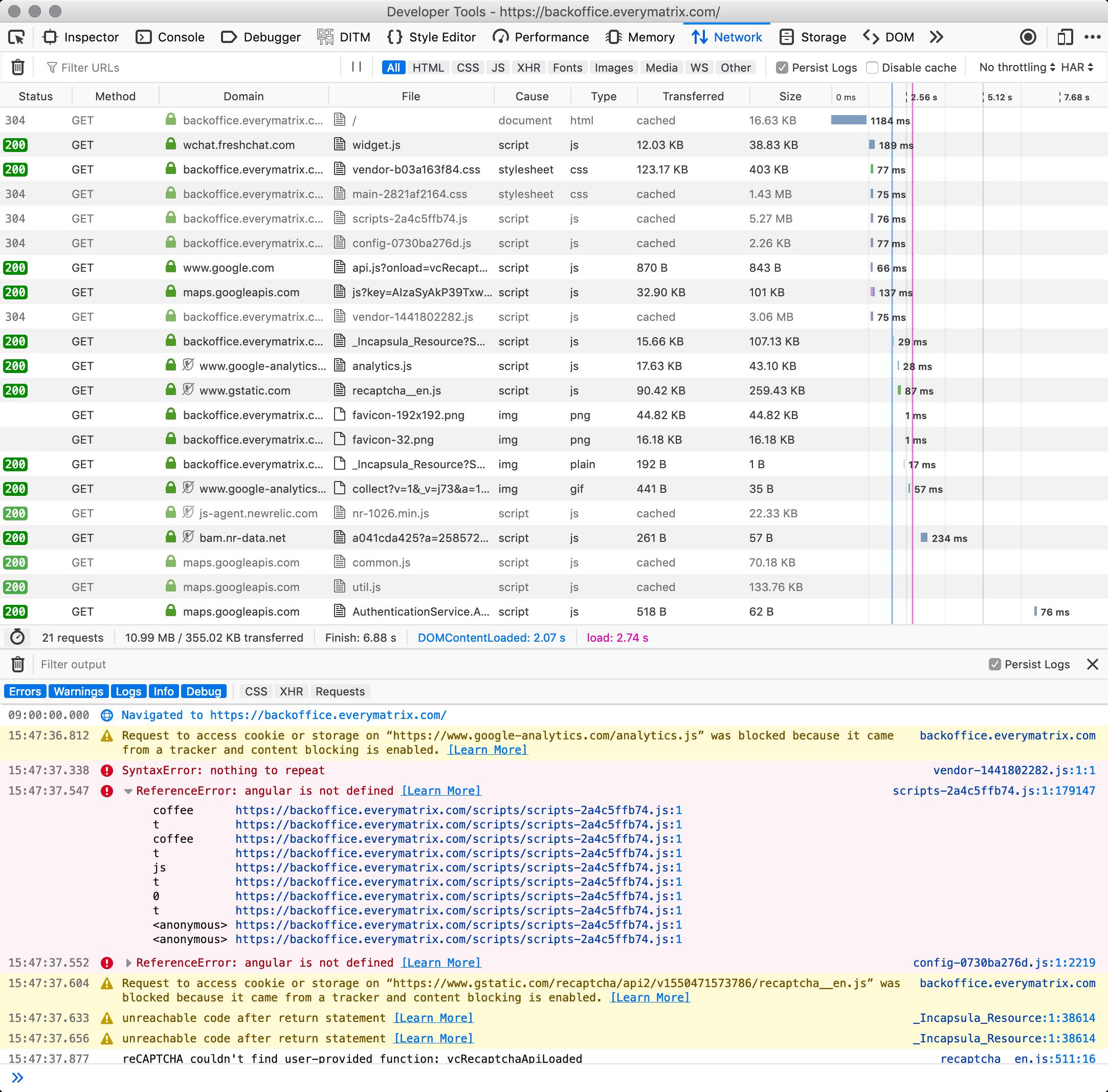 backoffice.everymatrix.com - Page content is not displayed · Issue #25868 · webcompat/web-bugs ...