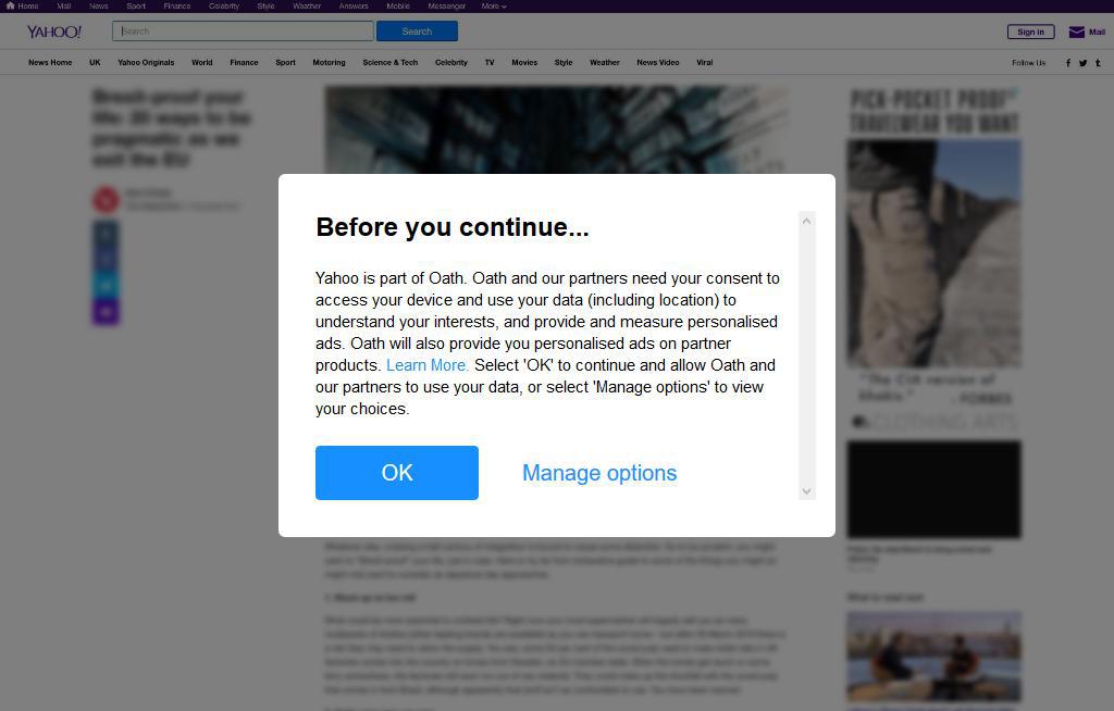 guce.oath.com - desktop site instead of mobile site · Issue #27397 ...