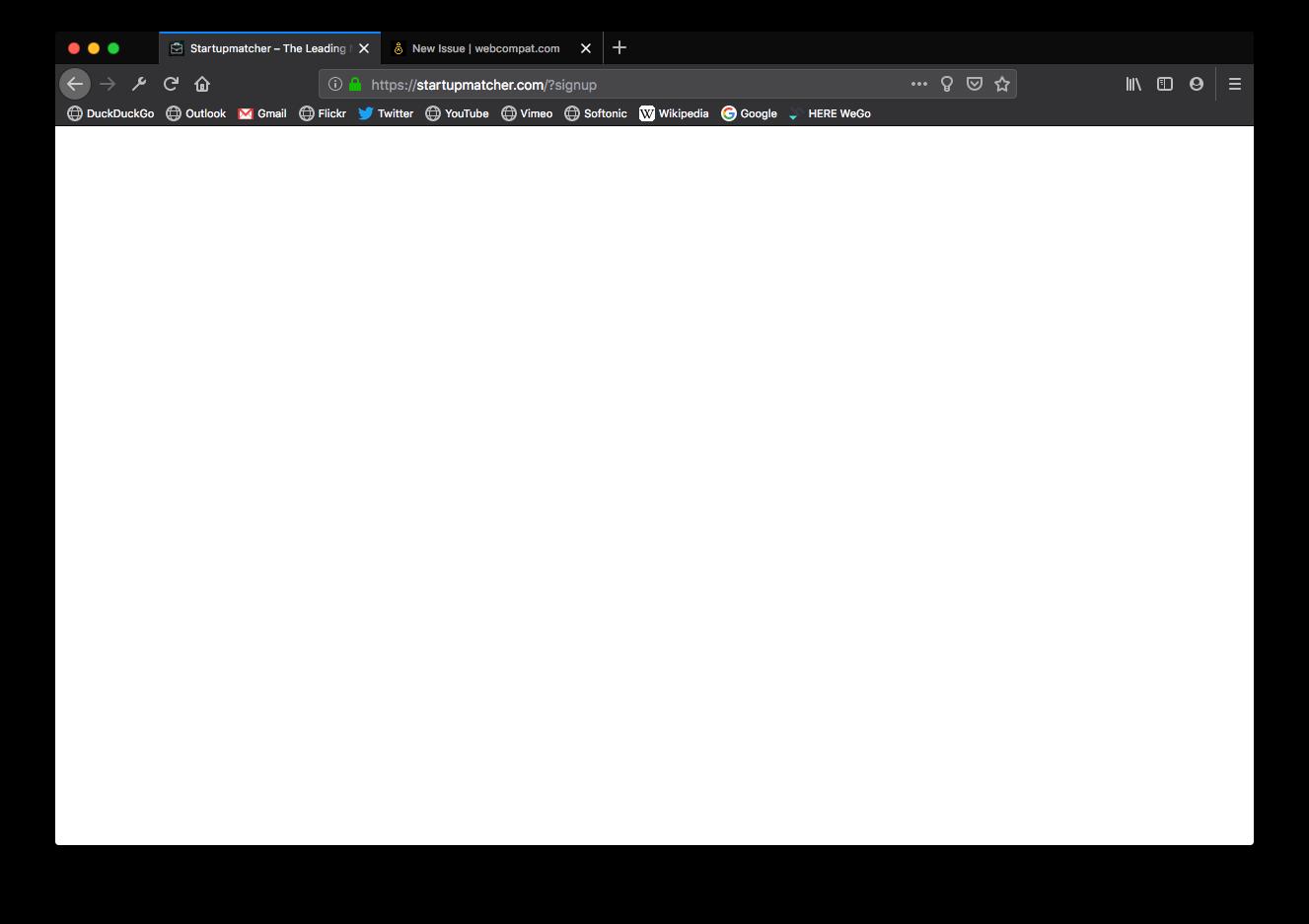 startupmatcher.com - The website is not loaded · Issue #31530 · webcompat/web-bugs · GitHub