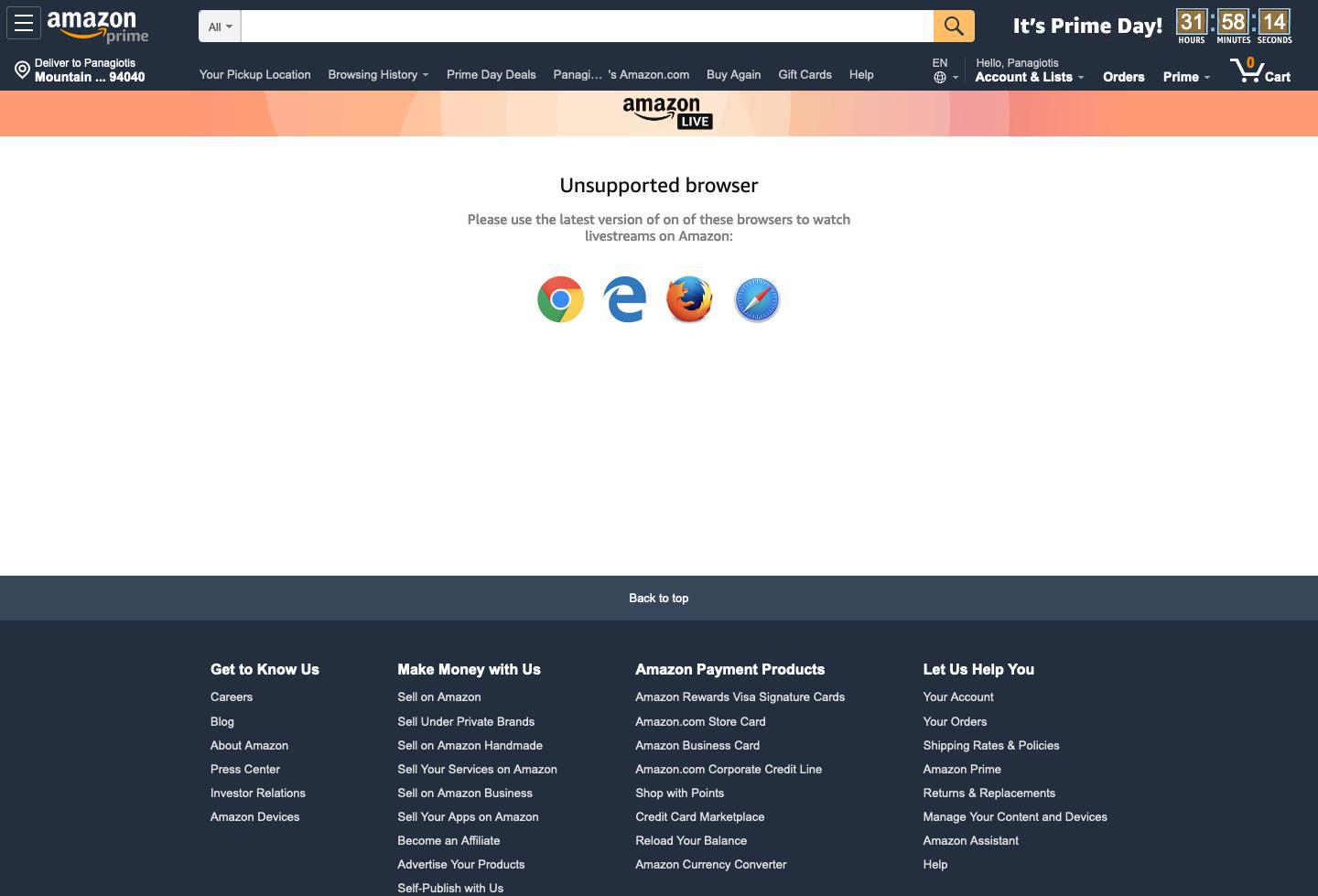 www.amazon.com - Firefox is not supported in Amazon Live · Issue #35442 ...