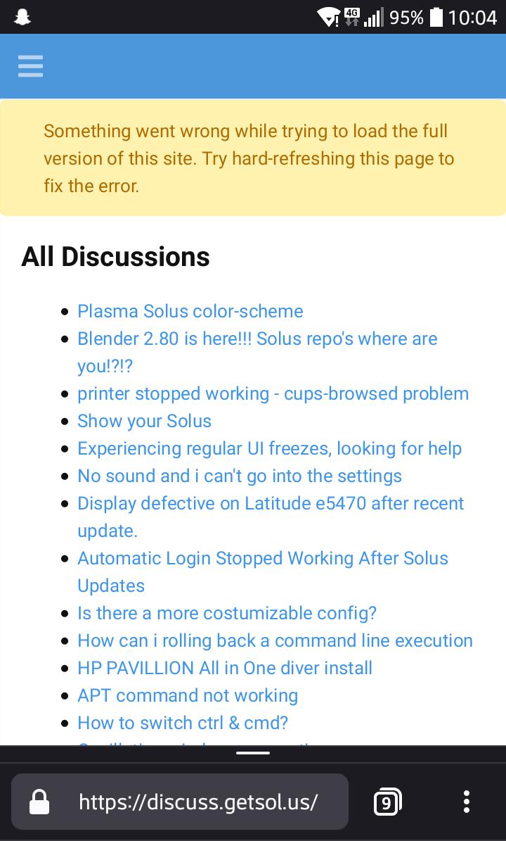 discuss.getsol.us - Flarum forums sometimes fail to load · Issue #37406 · webcompat/web-bugs ...