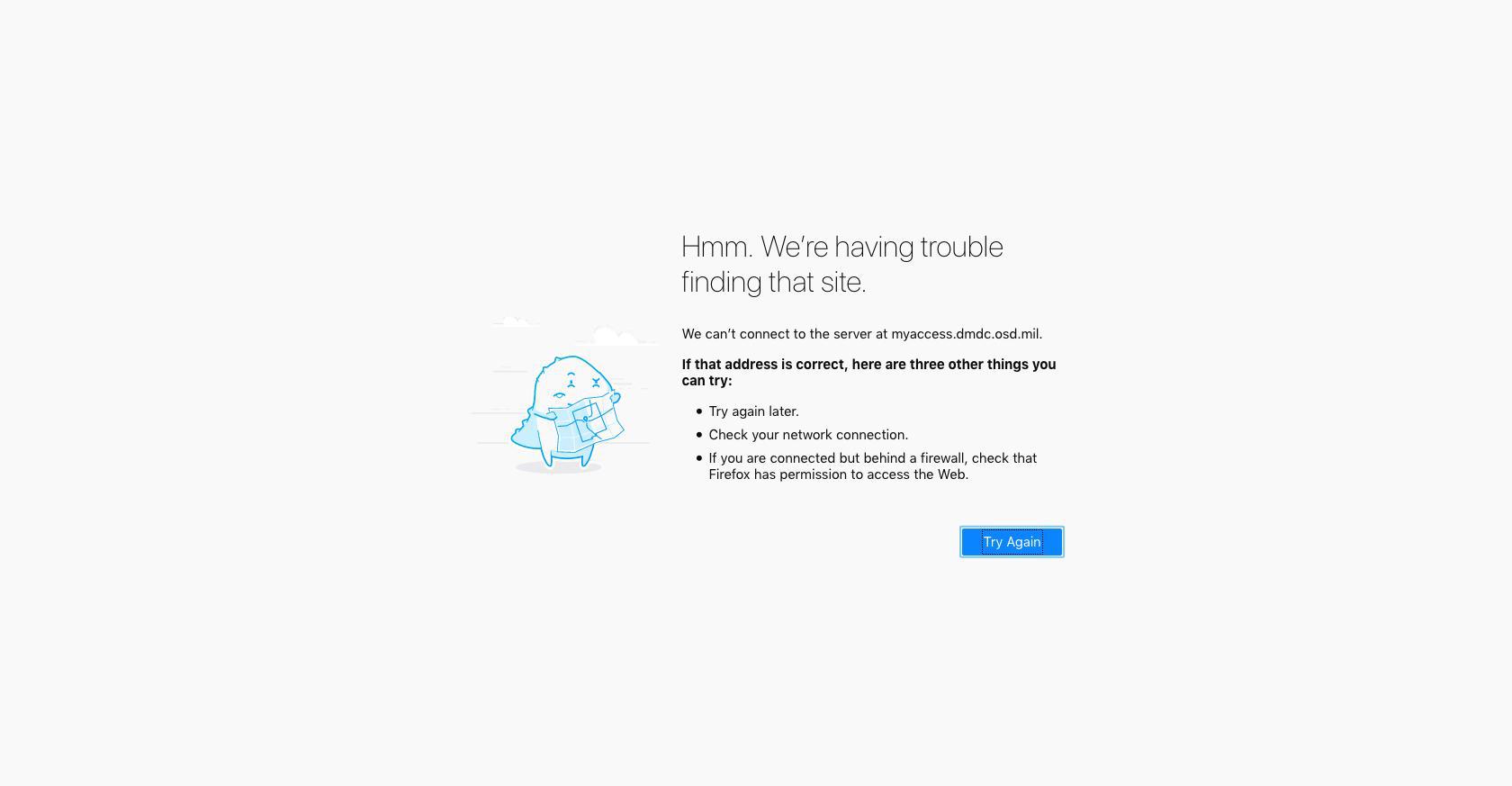 myaccess.dmdc.osd.mil - site is not usable · Issue #38368 · webcompat/web-bugs · GitHub