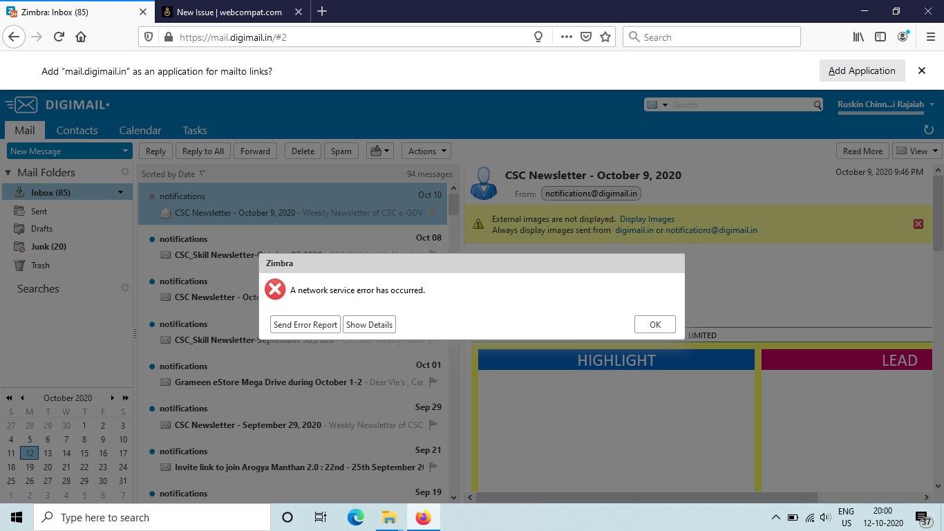mail.digimail.in - site is not usable · Issue #59767 · webcompat/web-bugs · GitHub