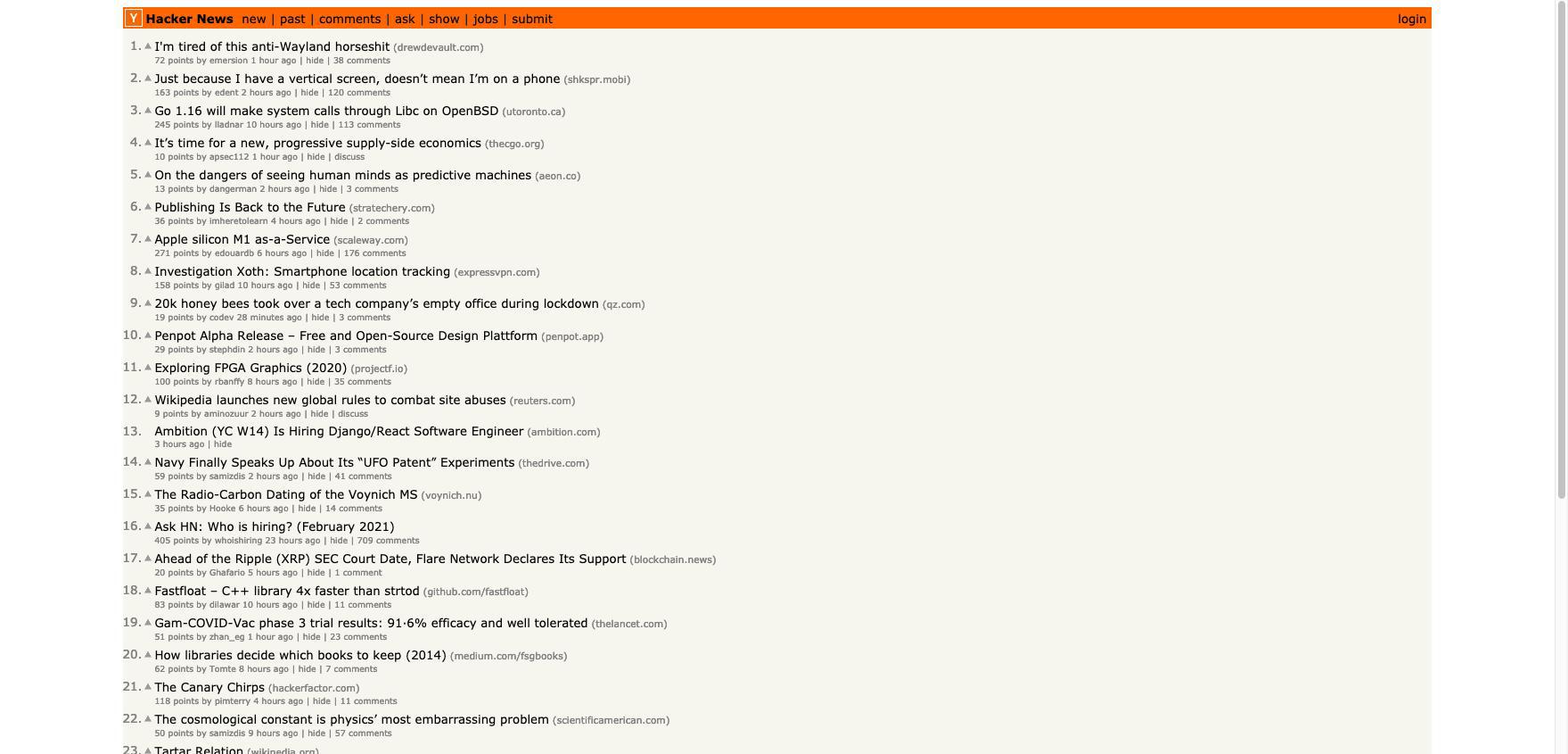 news.ycombinator.com - site is not usable · Issue #66596 · webcompat/web-bugs · GitHub