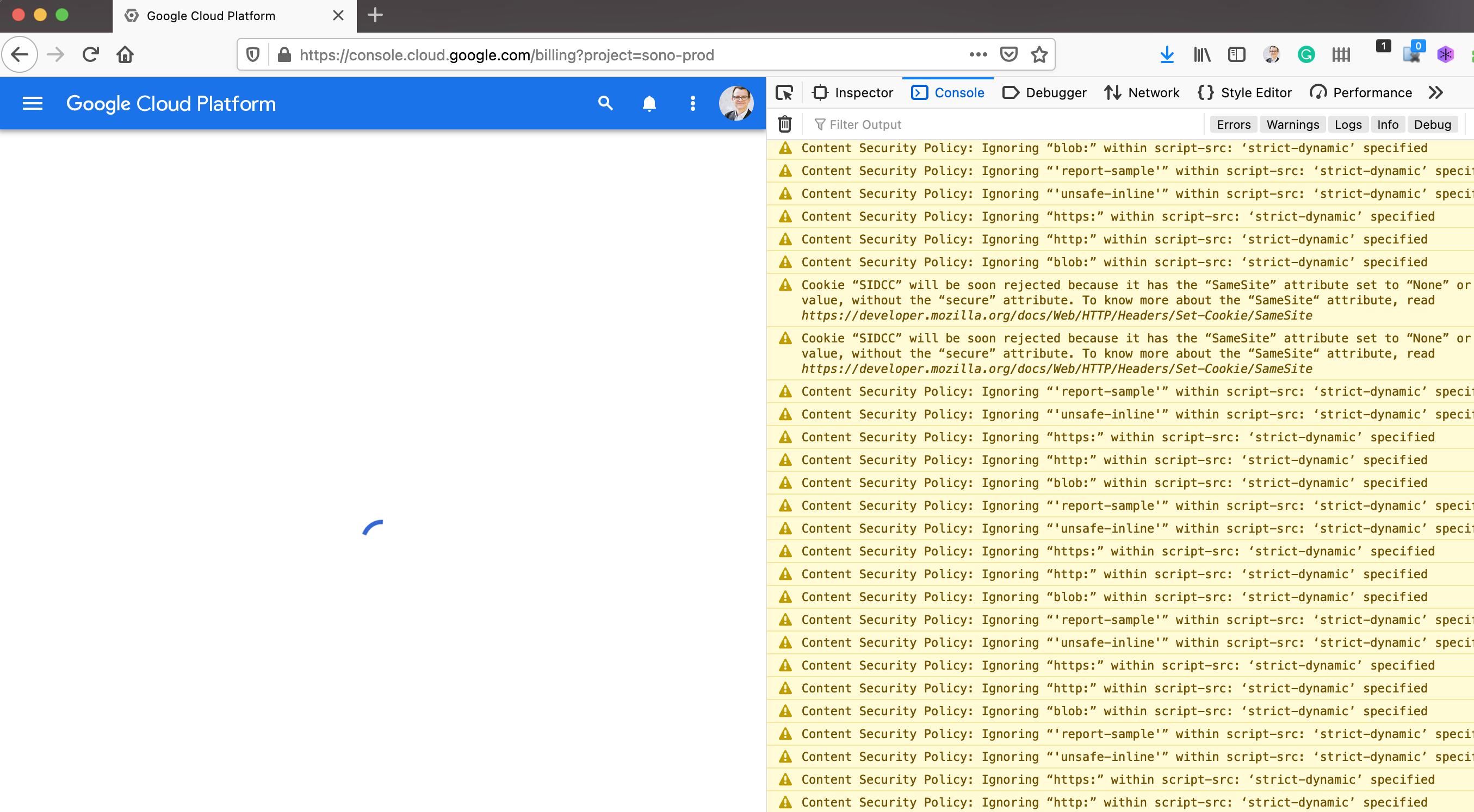 console.cloud.google.com - site is not usable · Issue #67694 · webcompat/web-bugs · GitHub