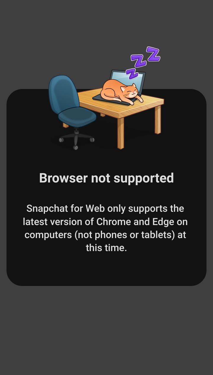 web.snapchat.com - site is not usable · Issue #111791 · webcompat/web-bugs · GitHub