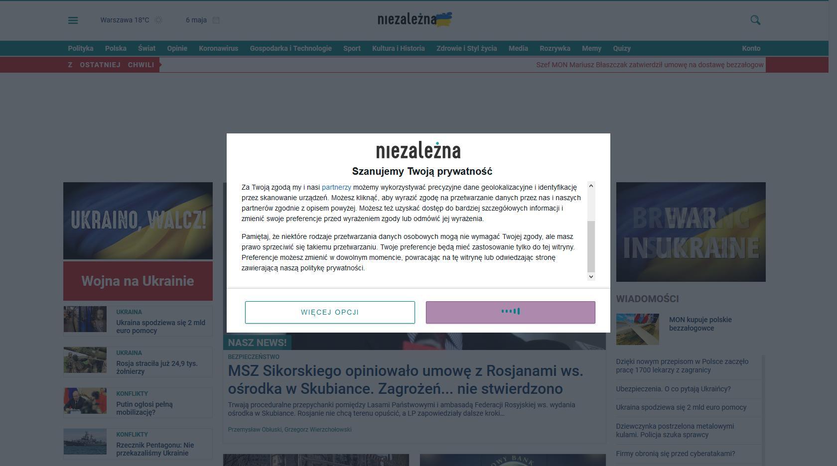 niezalezna.pl - see bug description · Issue #103976 · webcompat/web-bugs · GitHub
