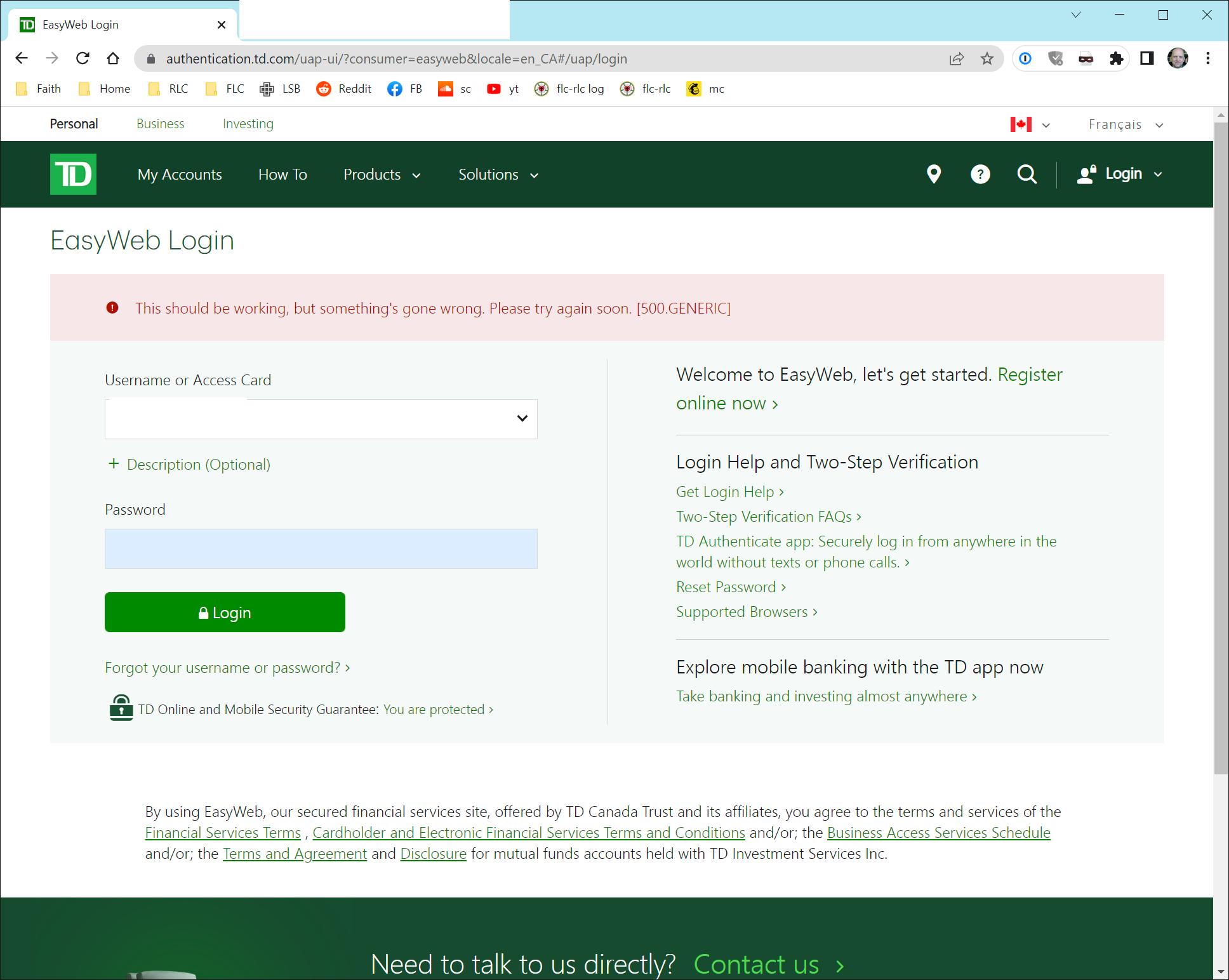 authentication.td.com - site is not usable · Issue #104794 · webcompat/web-bugs · GitHub