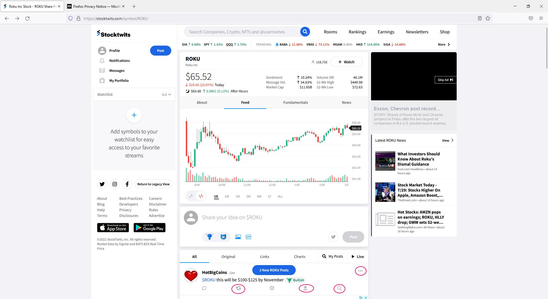 stocktwits.com - Some post buttons are not functional · Issue #108202 ...