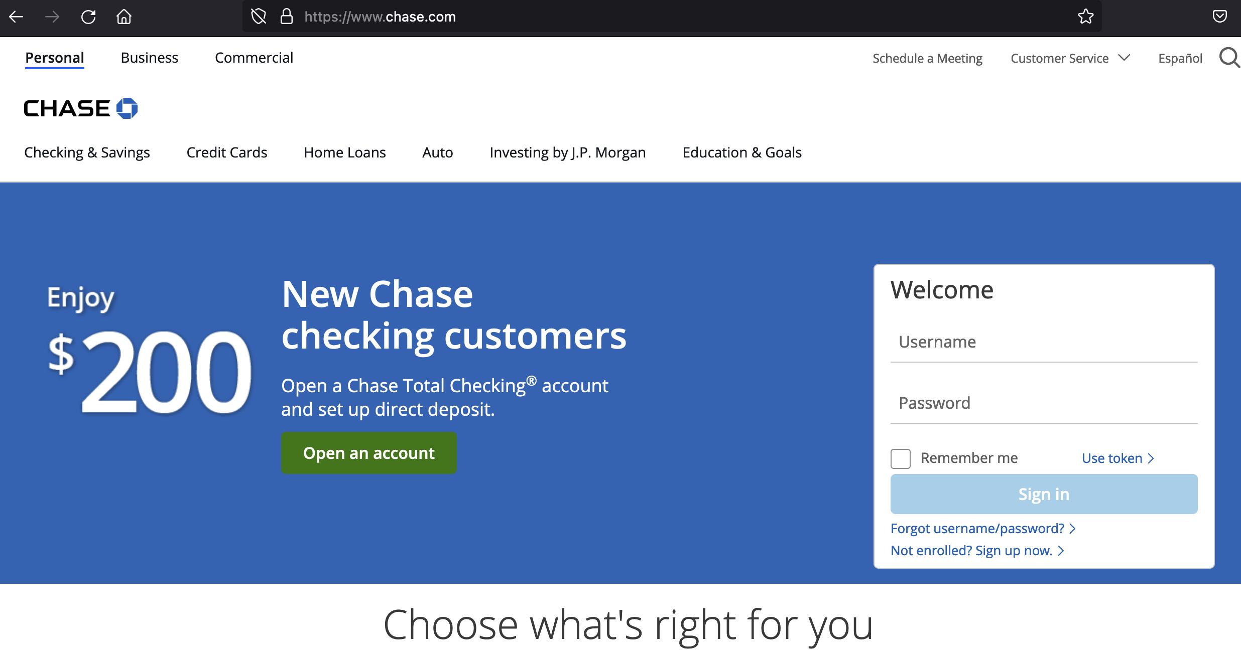 www.chase.com - site is not usable · Issue #110642 · webcompat/web-bugs · GitHub