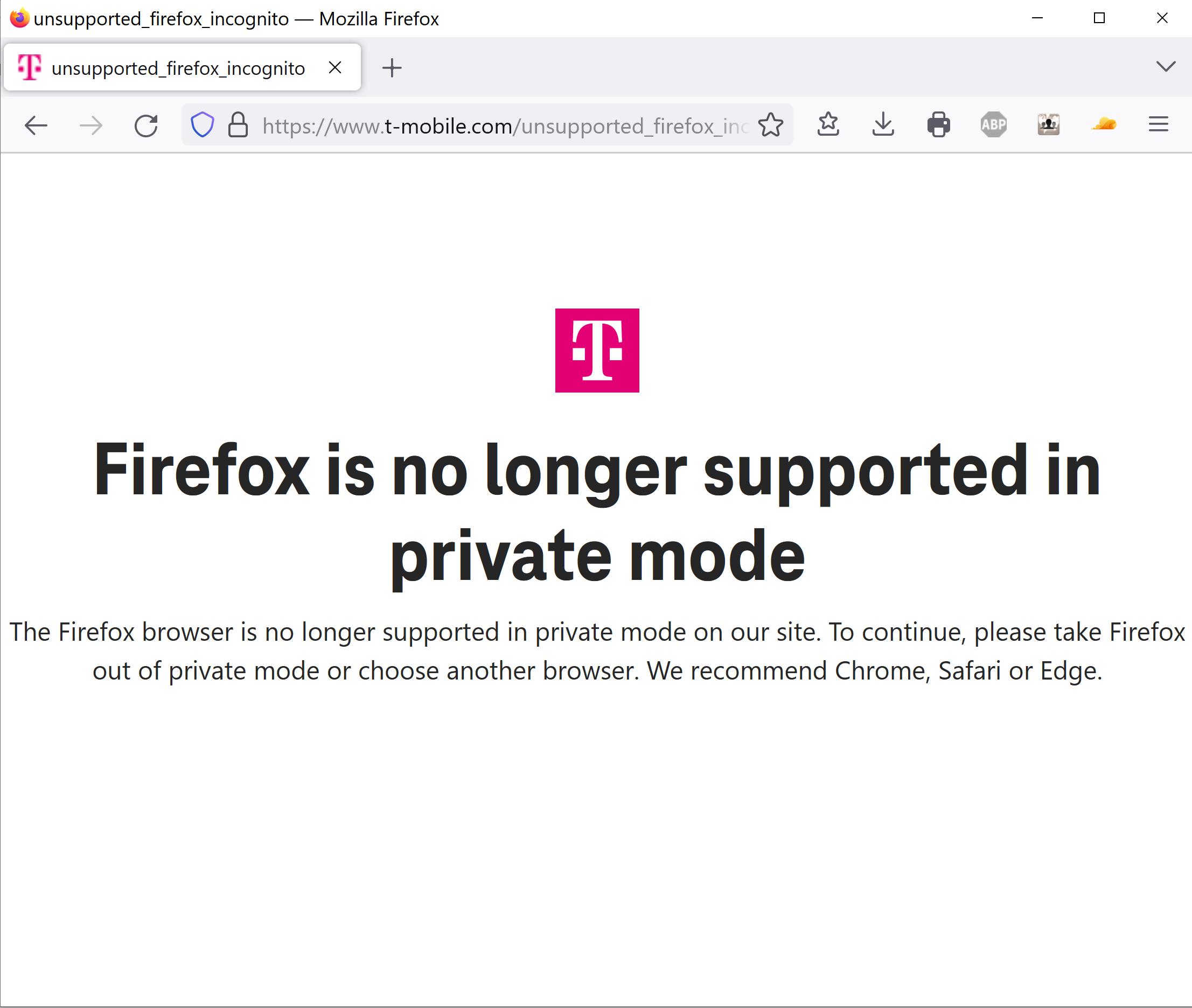 www.t-mobile.com - site is not usable · Issue #110452 · webcompat/web-bugs · GitHub
