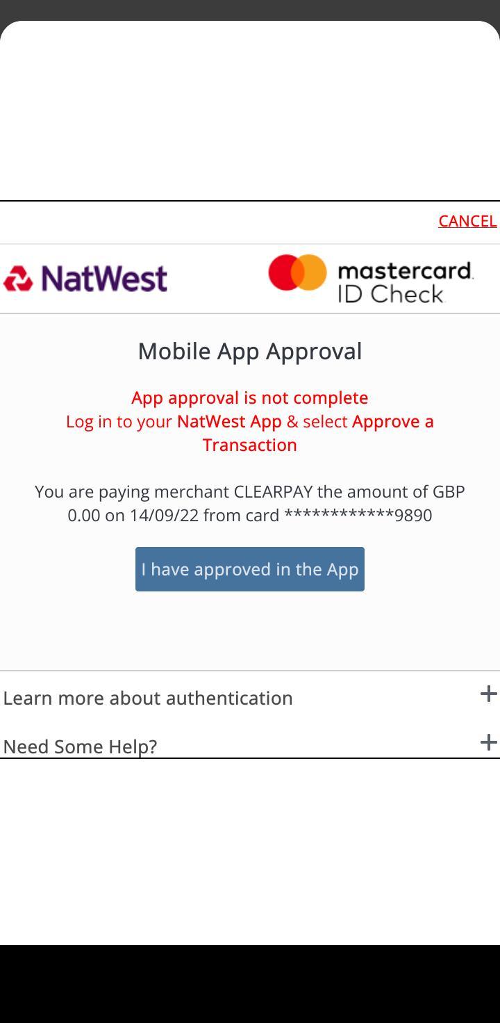 portal.clearpay.co.uk - see bug description · Issue #110818 · webcompat/web-bugs · GitHub