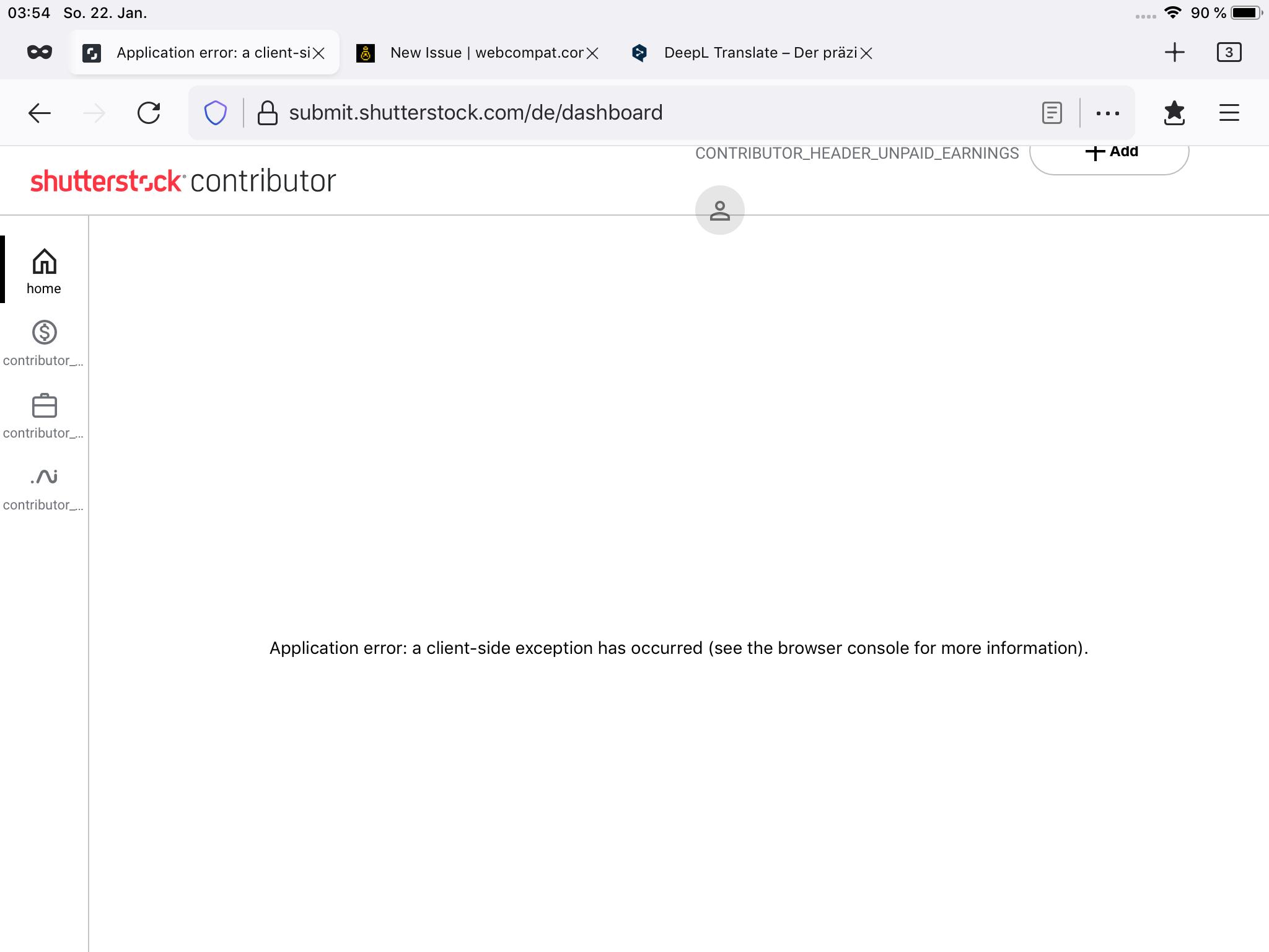 submit.shutterstock.com - site is not usable · Issue #117182 · webcompat/web-bugs · GitHub