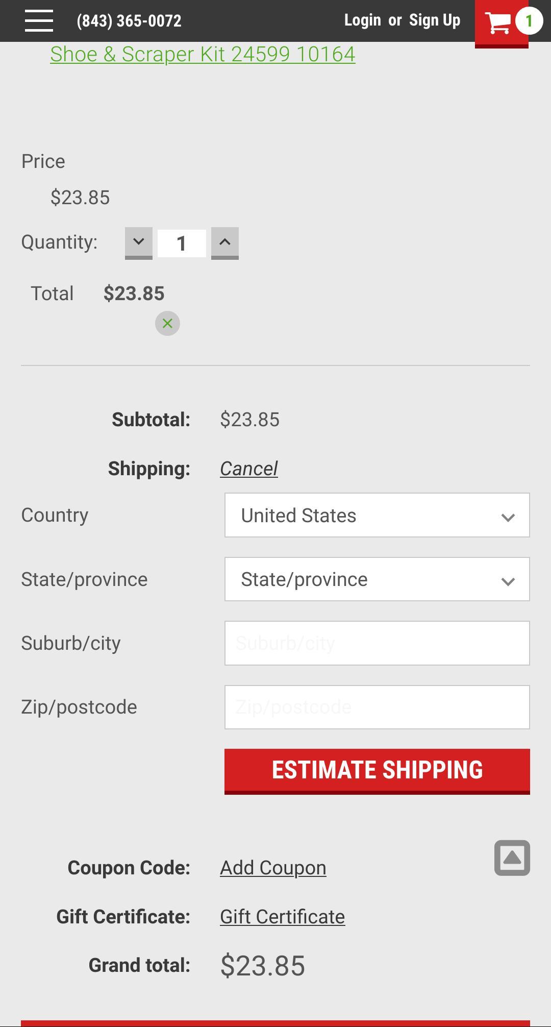 www.lawnmowerpartsworld.com - Drop down items from "Shipping info" section are not working ...