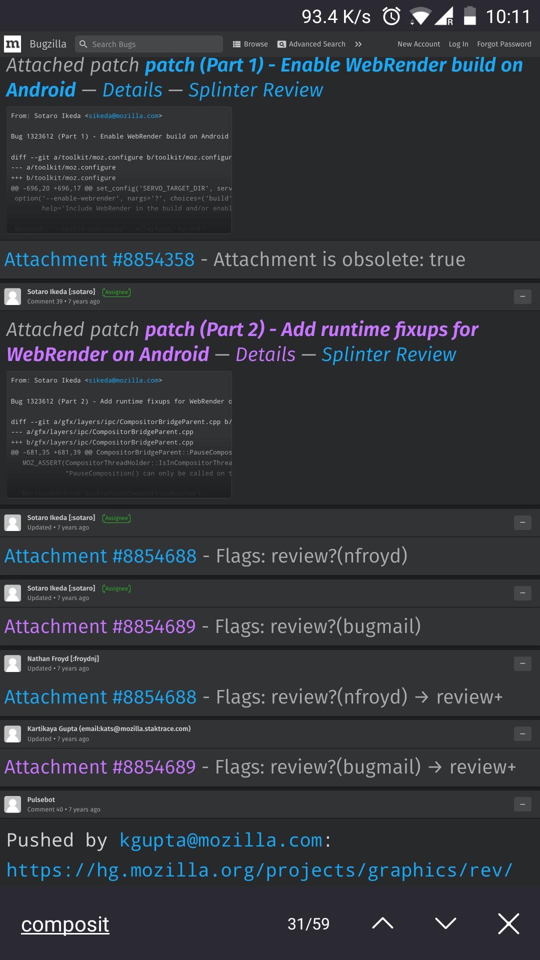 bugzilla.mozilla.org - When reaching hidden results via toggling the "next" result button there ...