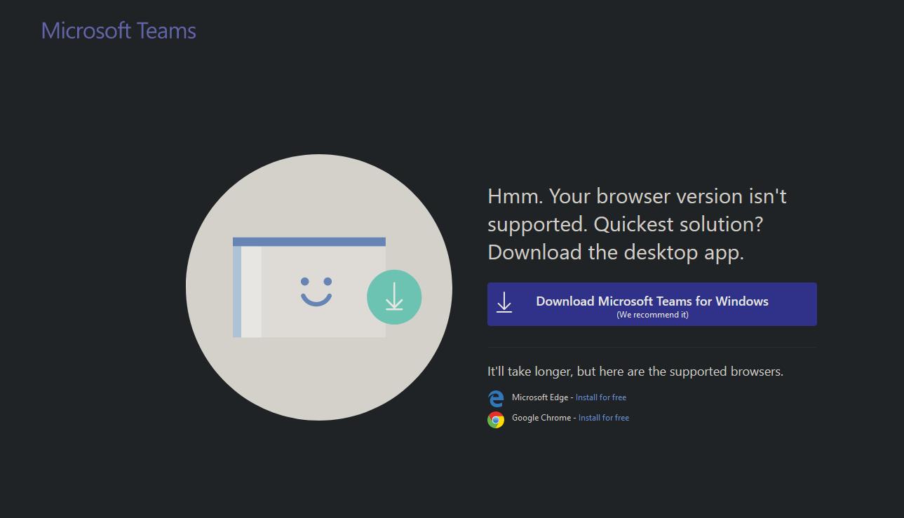 teams.live.com - site is not usable · Issue #118556 · webcompat/web-bugs · GitHub