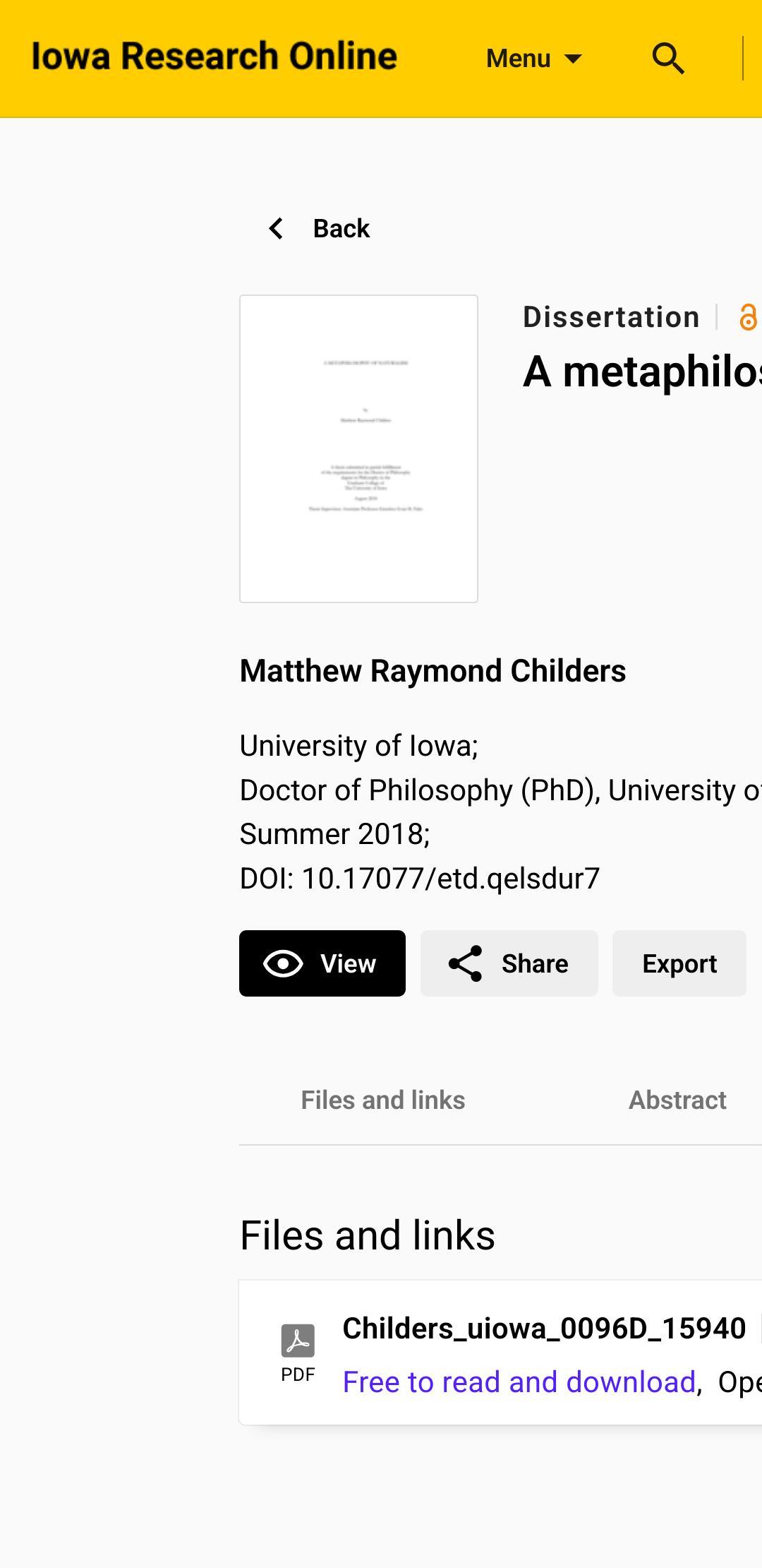 iro.uiowa.edu - Unable to save as PDF (duplicate purposes) · Issue #119160 · webcompat/web-bugs ...