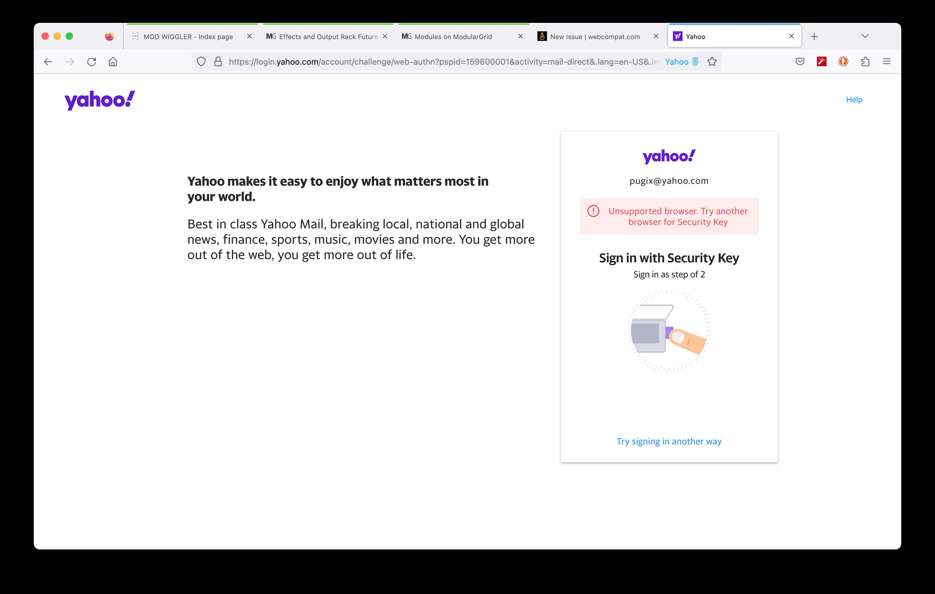 login.yahoo.com - Firefox does not support Yubikey for login purposes · Issue #119888 ...
