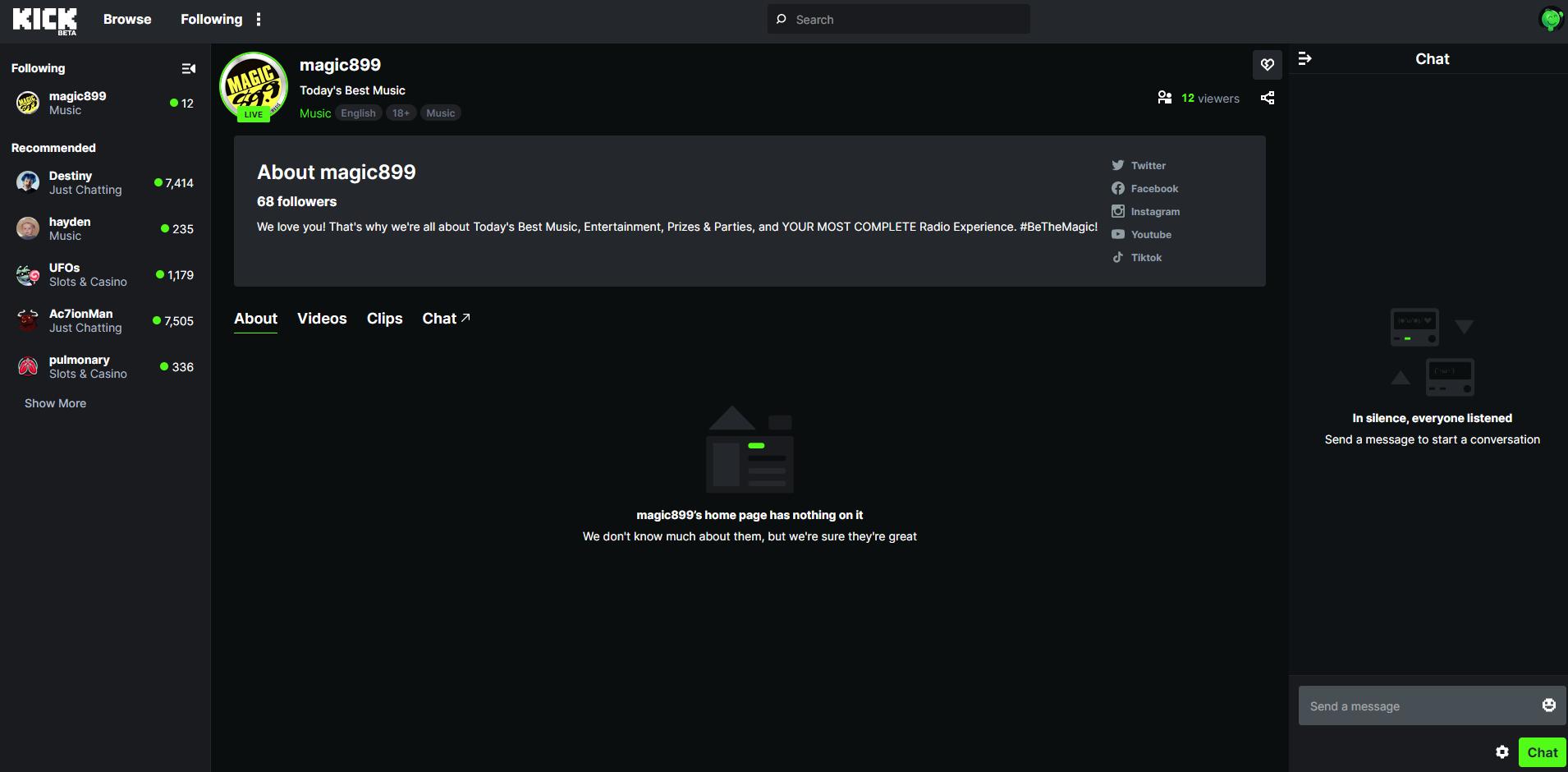 kick.com - video or audio doesn't play · Issue #121060 · webcompat/web-bugs · GitHub