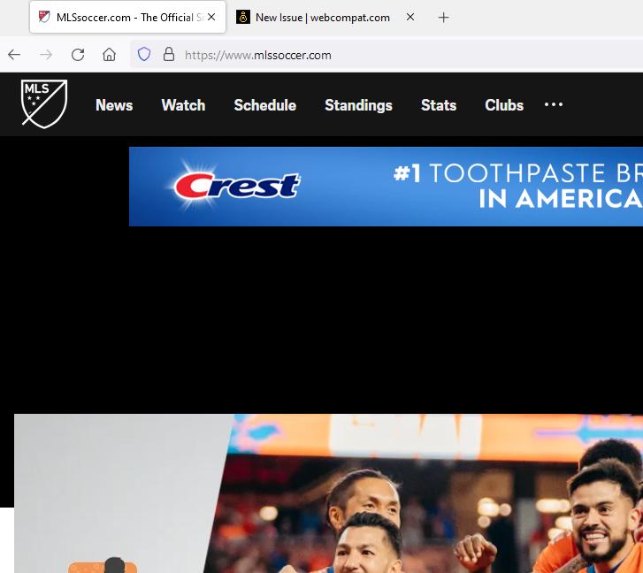 www.mlssoccer.com - site is not usable · Issue #122595 · webcompat/web-bugs · GitHub