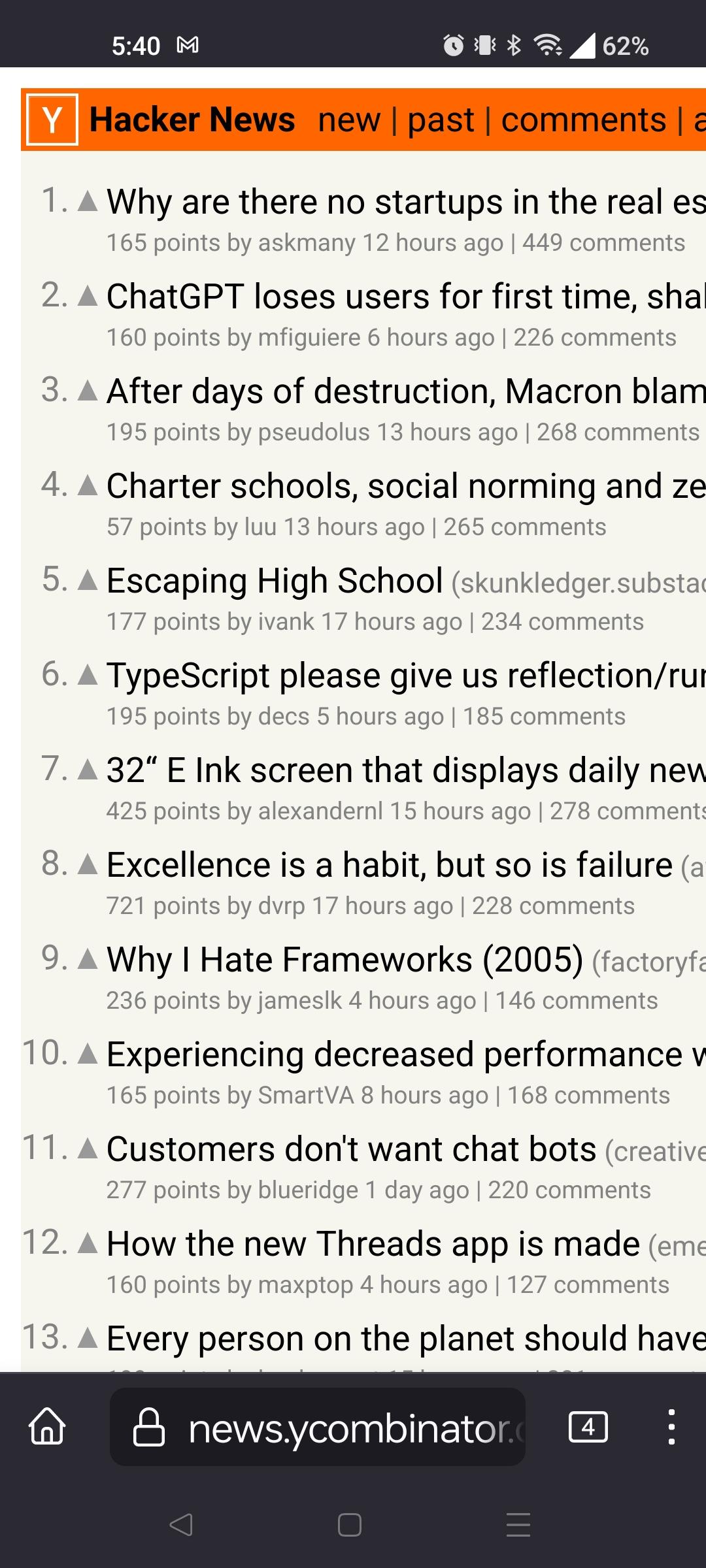 news.ycombinator.com - Requires scrolling left-right when a larger font size is used · Issue ...