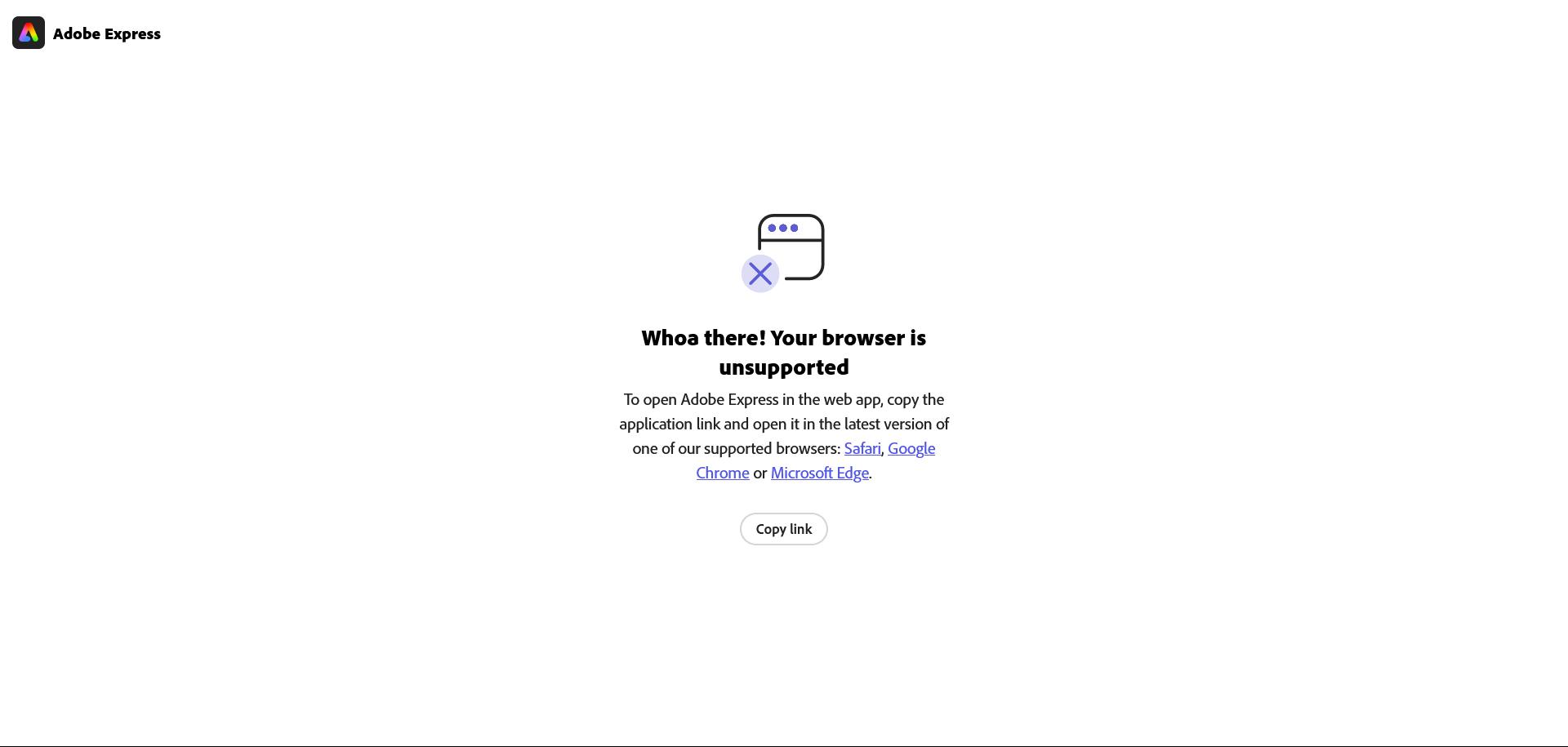 new.express.adobe.com - site is not usable · Issue #126312 · webcompat/web-bugs · GitHub