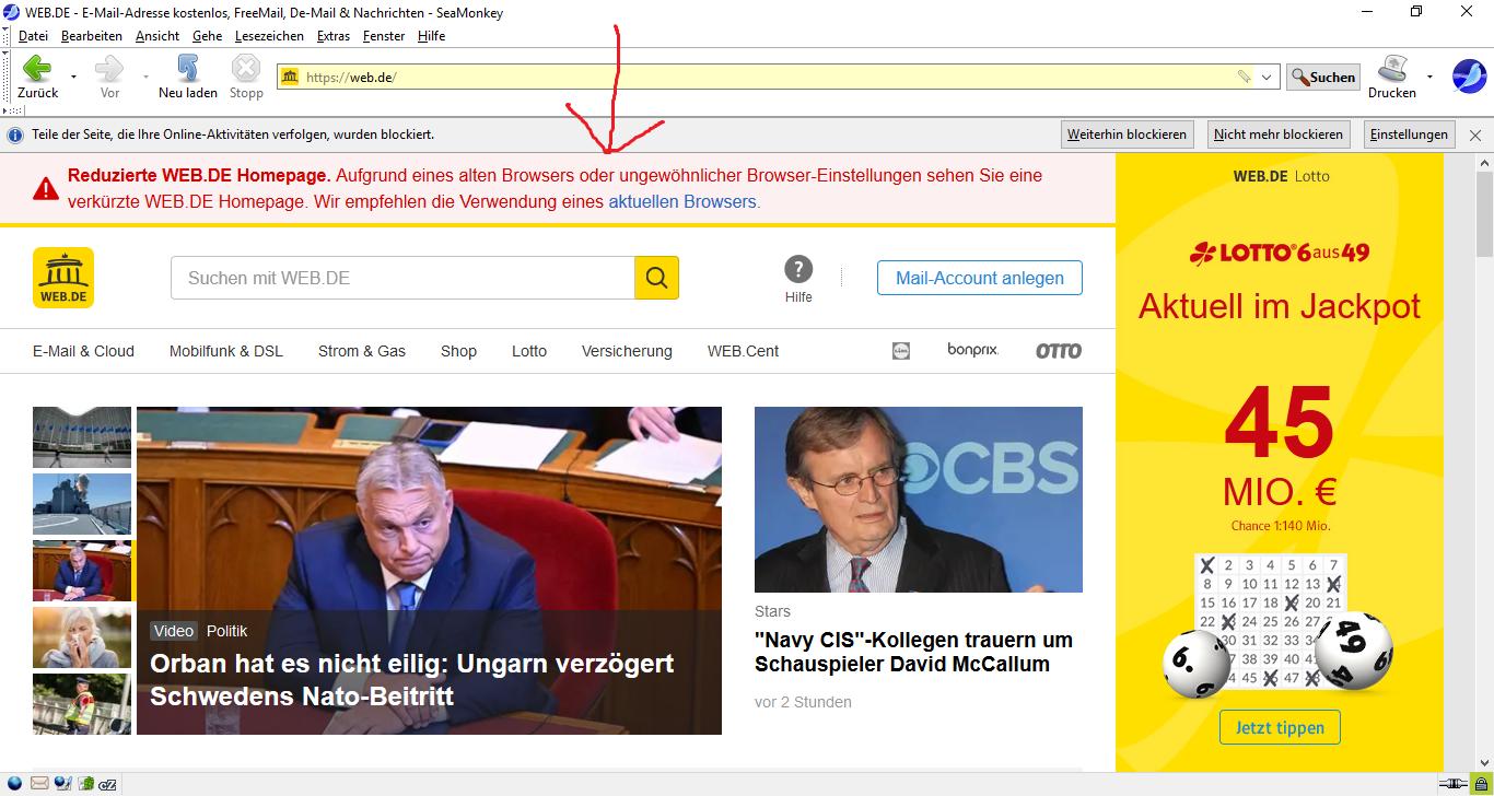 web.de - SeaMonkey is an outdated browser · Issue #127551 · webcompat/web-bugs · GitHub