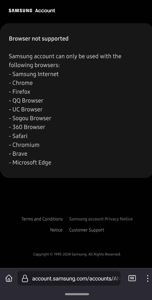 account.samsung.com - site is not usable · Issue #135188 · webcompat/web-bugs · GitHub