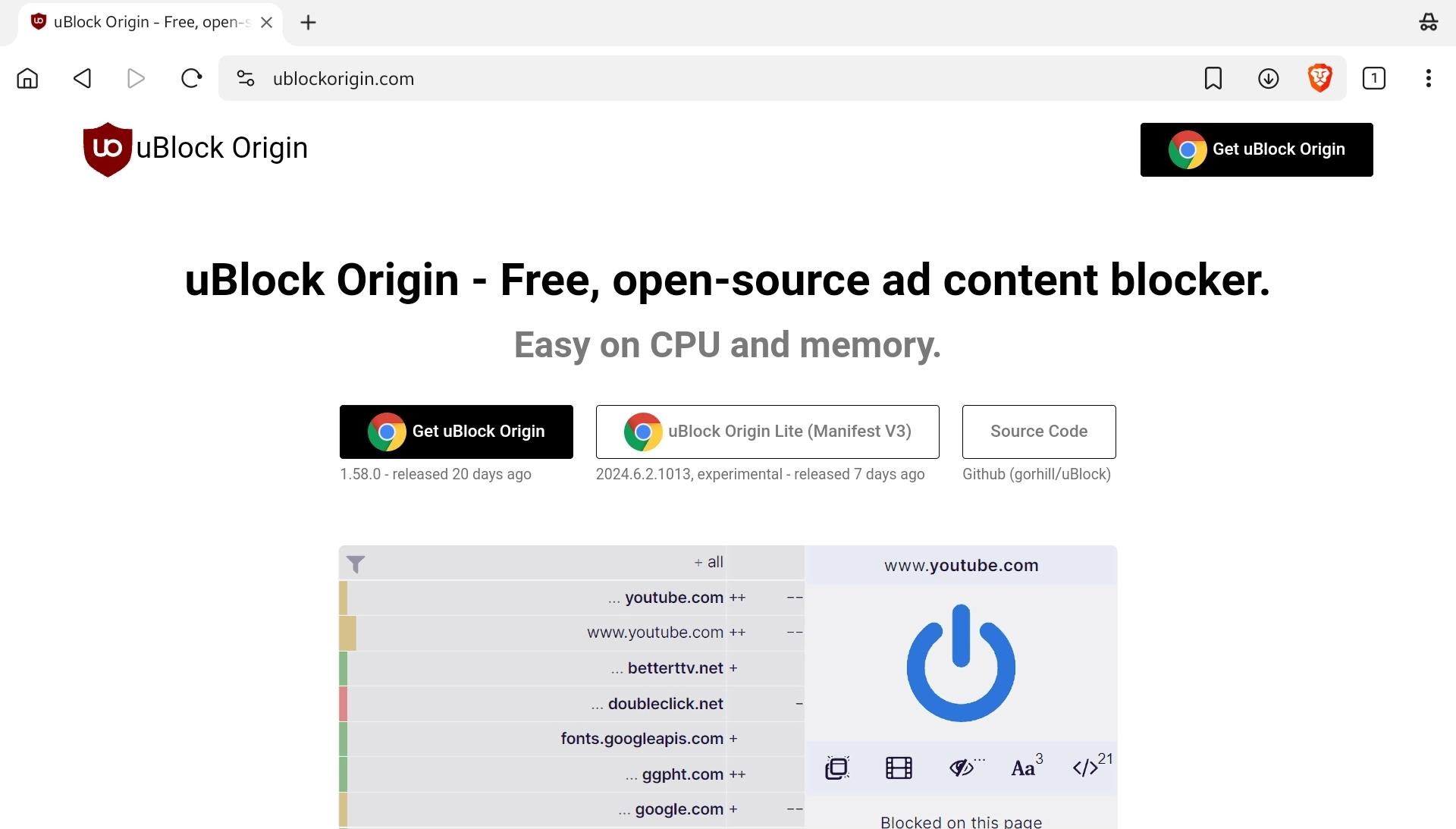 ublockorigin.com - the uBlock V3 is not displayed · Issue #138232 · webcompat/web-bugs · GitHub